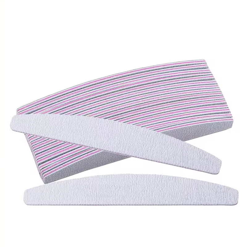 Nail Edge Files 80/80 (25pcs) Extra Coarse - White/Purple Zebra Premiu ...