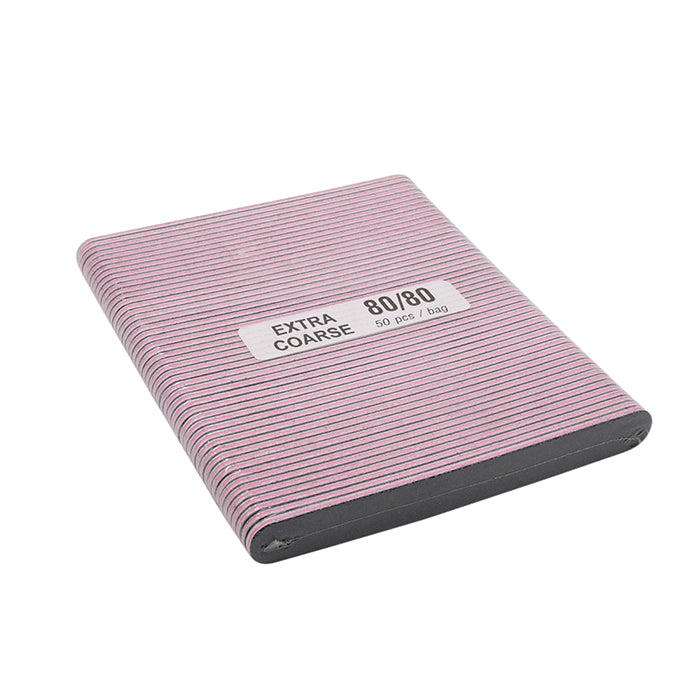 Nail Files 80/80 (50pcs) Extra Coarse - Black/Pink Centre – American ...