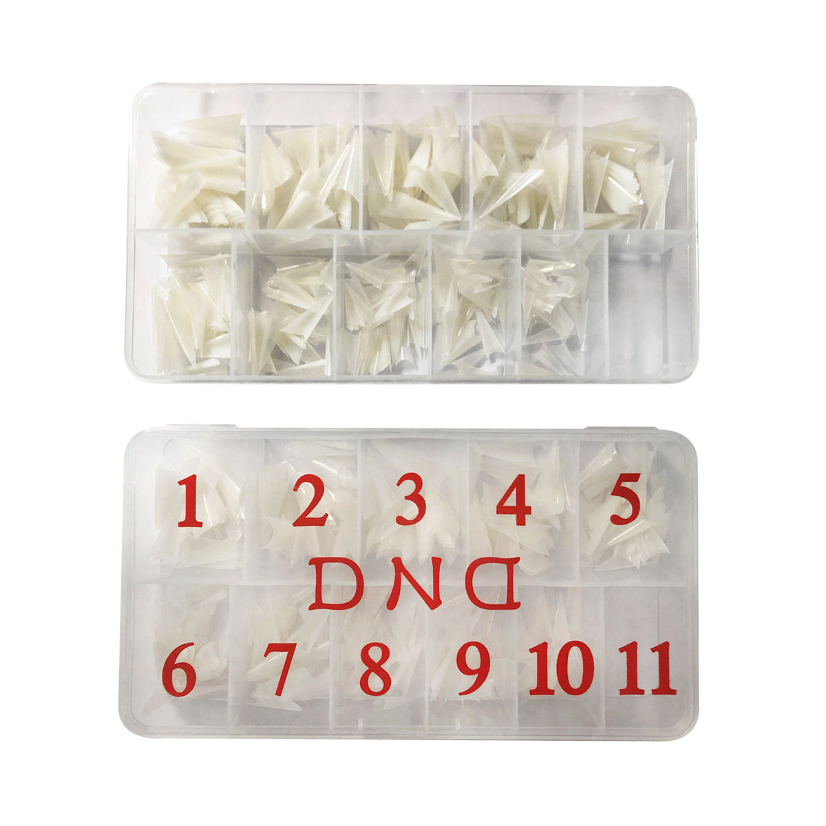 DND Pointed Natural Nail Tips 500pcs Box (Sizes #1-10) – American ...